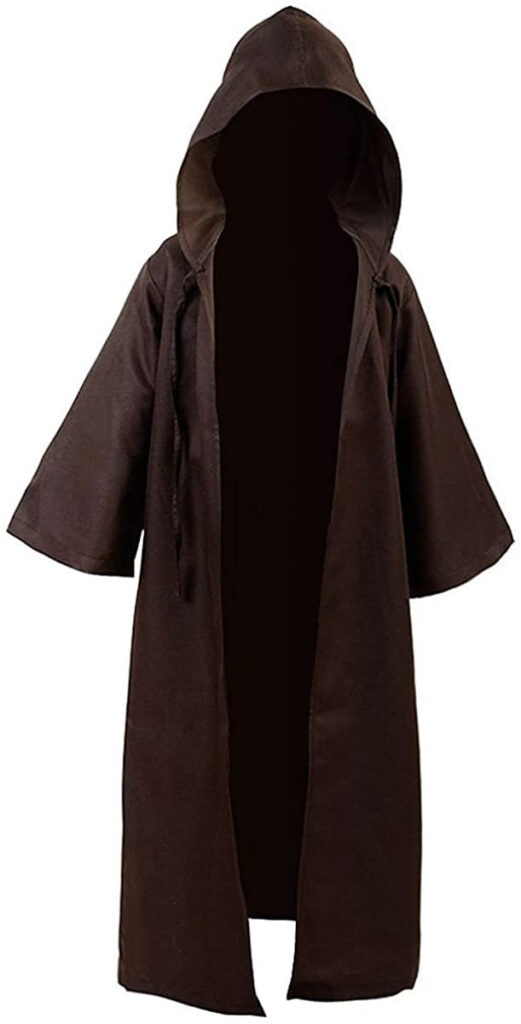Adult Kids Wizard Tunic Hooded Robe Halloween Cloak Knight Fancy ...
