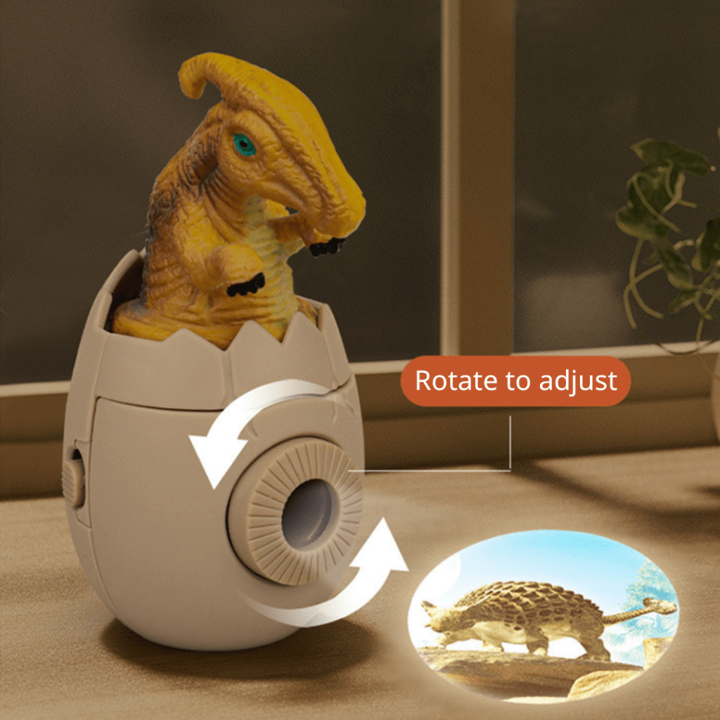 Hatching Dinosaur Egg Shape Mini Projector with 24 Dinosaur Patterns ...