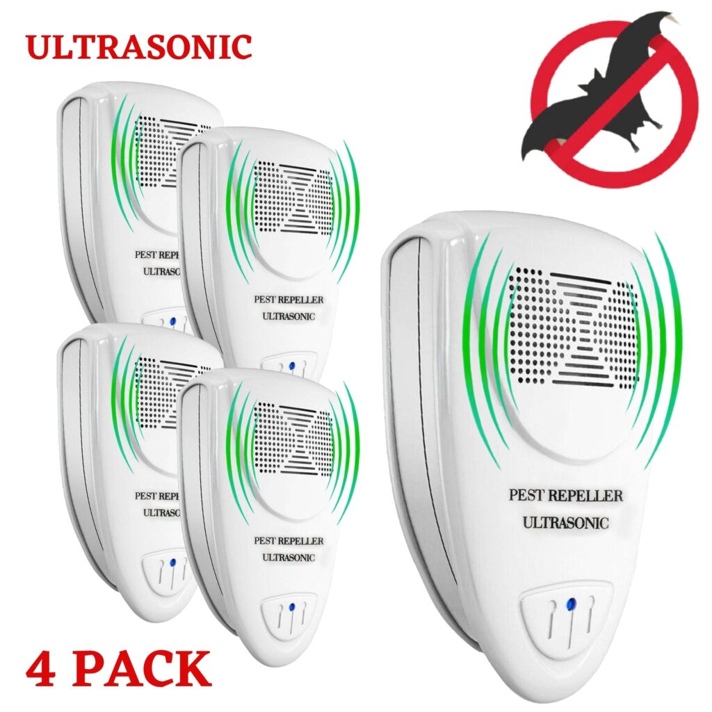Ultrasonic Bat Repellent – Pack Of 4 Deterrent Devices – Get Rid Of ...