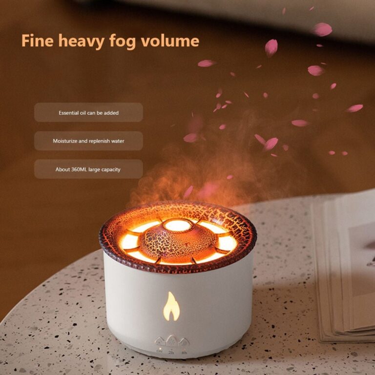 Volcano Aroma Diffuser – Humidifier Flame and Volcano for Bedroom ...